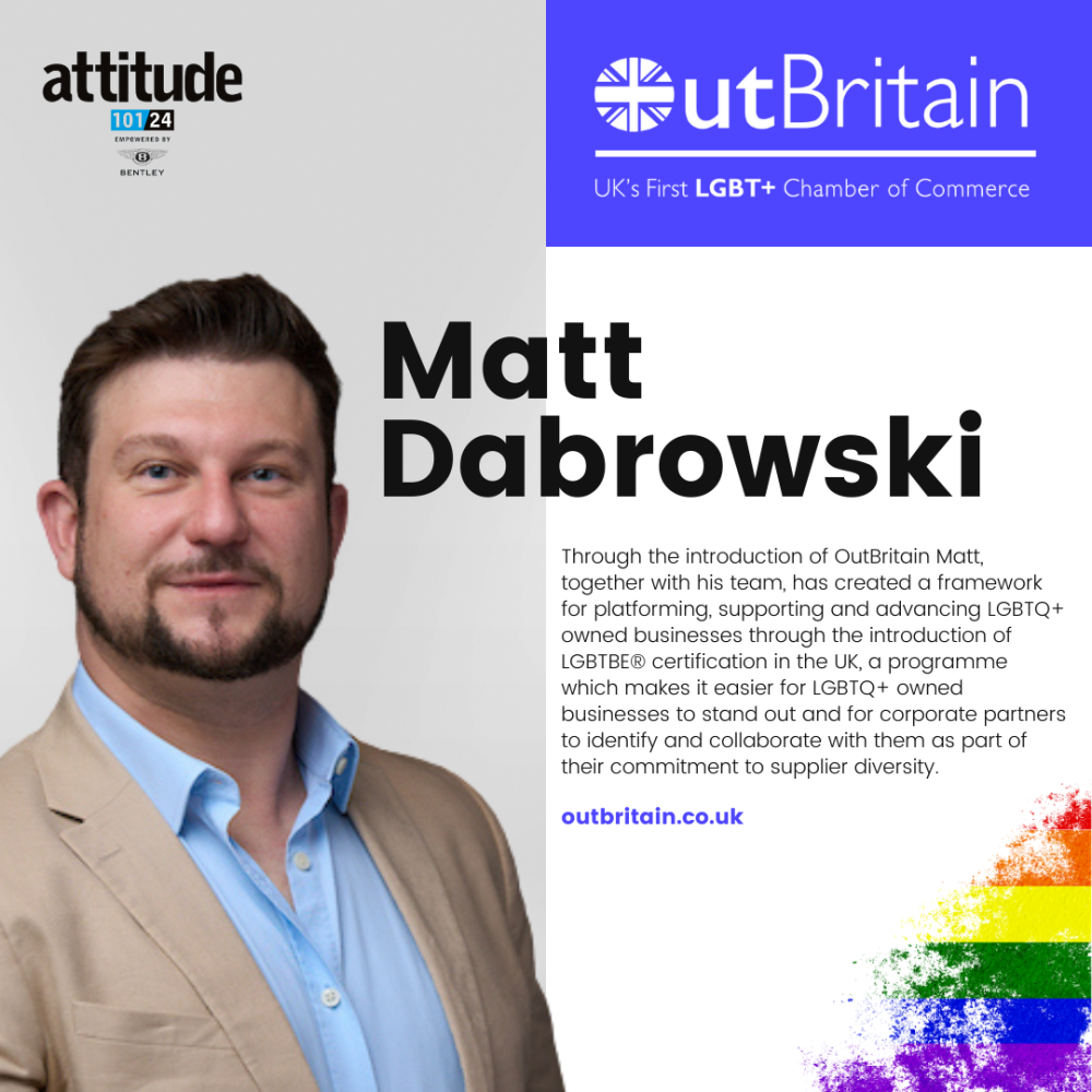 OutBritain Founder Matt Dabrowski Named as one of the Attitude Magazine ...